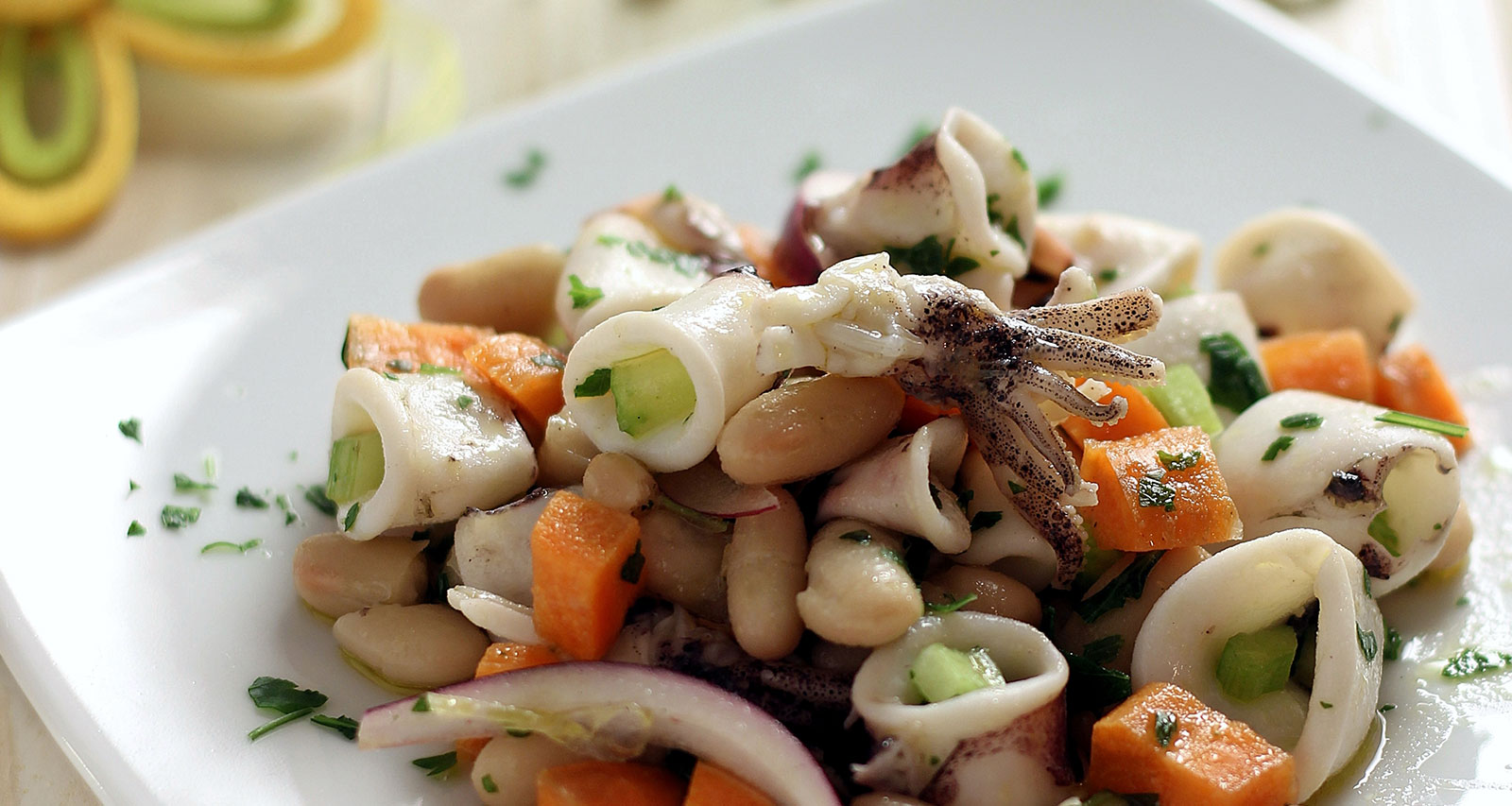 Calamaretti con fagioli cannellini - Valgri